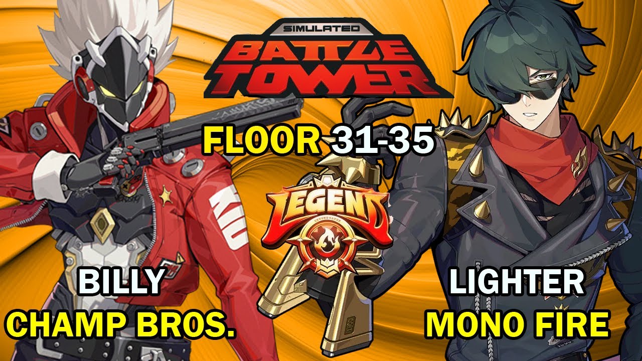 CHAMP BROS! Lighter x Billy!? | Endless Battle Tower Floor 31-35 S Rank ...