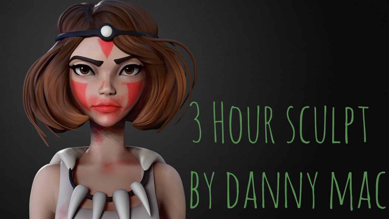 Zbrush Speed Sculpt - Episode 12 - Princess Mononoke - YouTube