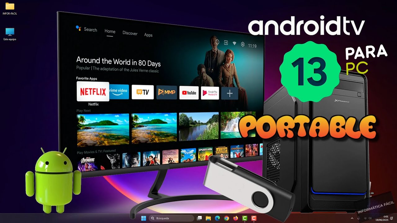 Android TV 13 para PC, totalmente funcional desde USB. (Google TV ...