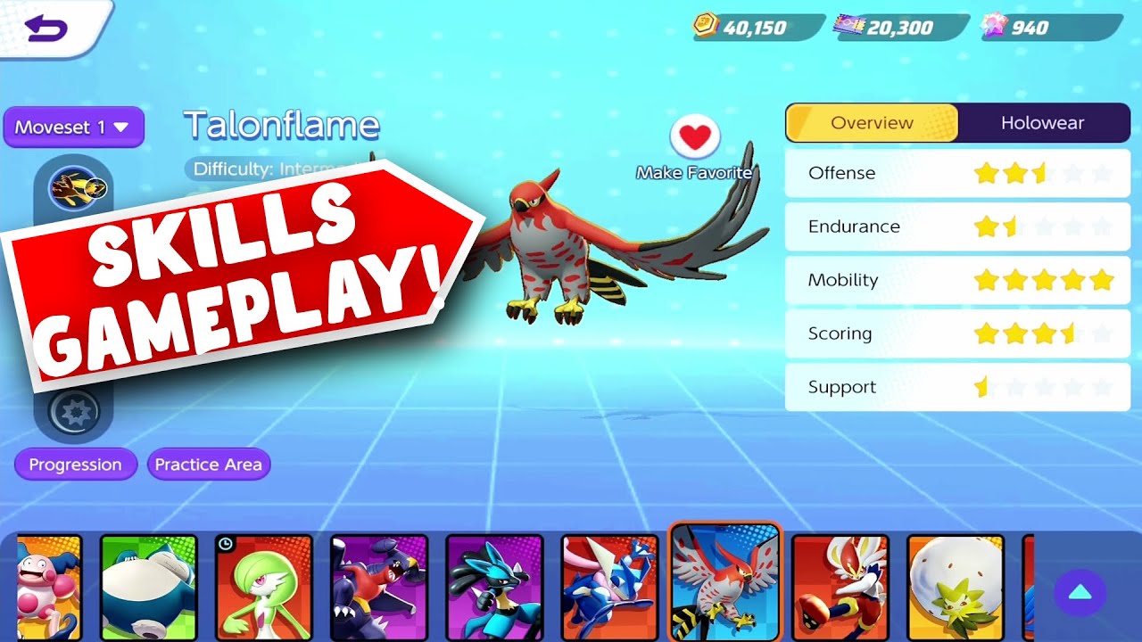 Pokemon Unite Talonflame Skills And Abilities Gameplay - YouTube