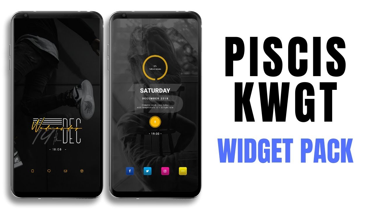 Kustom Widgets "PISCIS W for KWGT" Top 2019 - YouTube