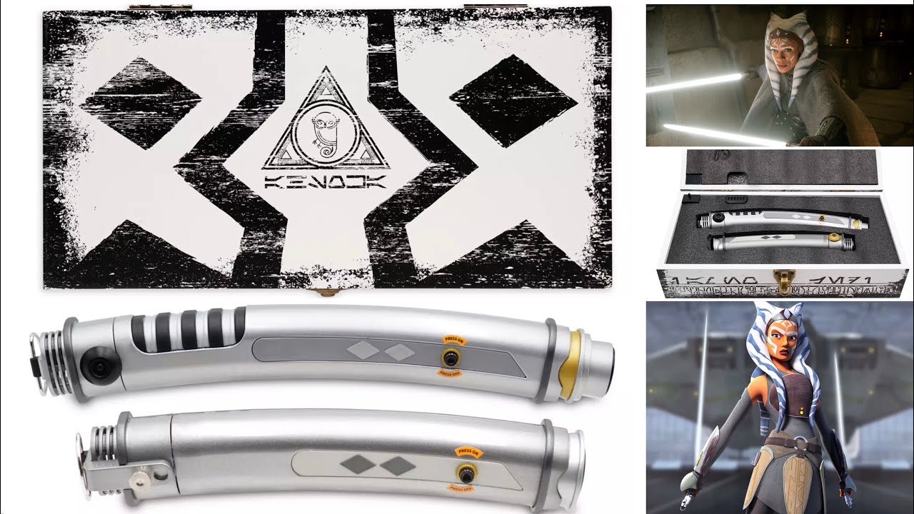Ahsoka Tano Legacy Lightsaber Hilt Set from Star Wars Galaxy's Edge ...
