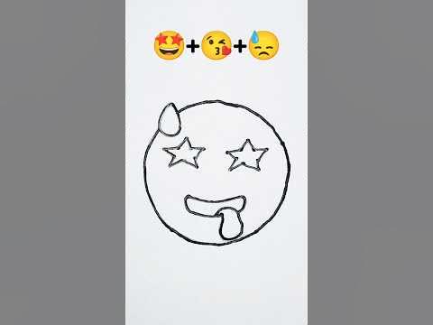 🤤+😓+🤩 = ? || Mixing three emojis || Satisfying creative emoji drawing ...