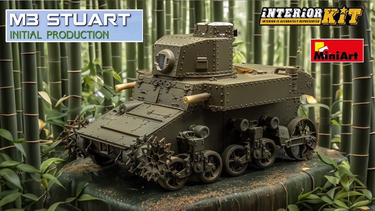 Miniart Stuart M3 Light Tank Build | Turret Completion, Paint, and ...