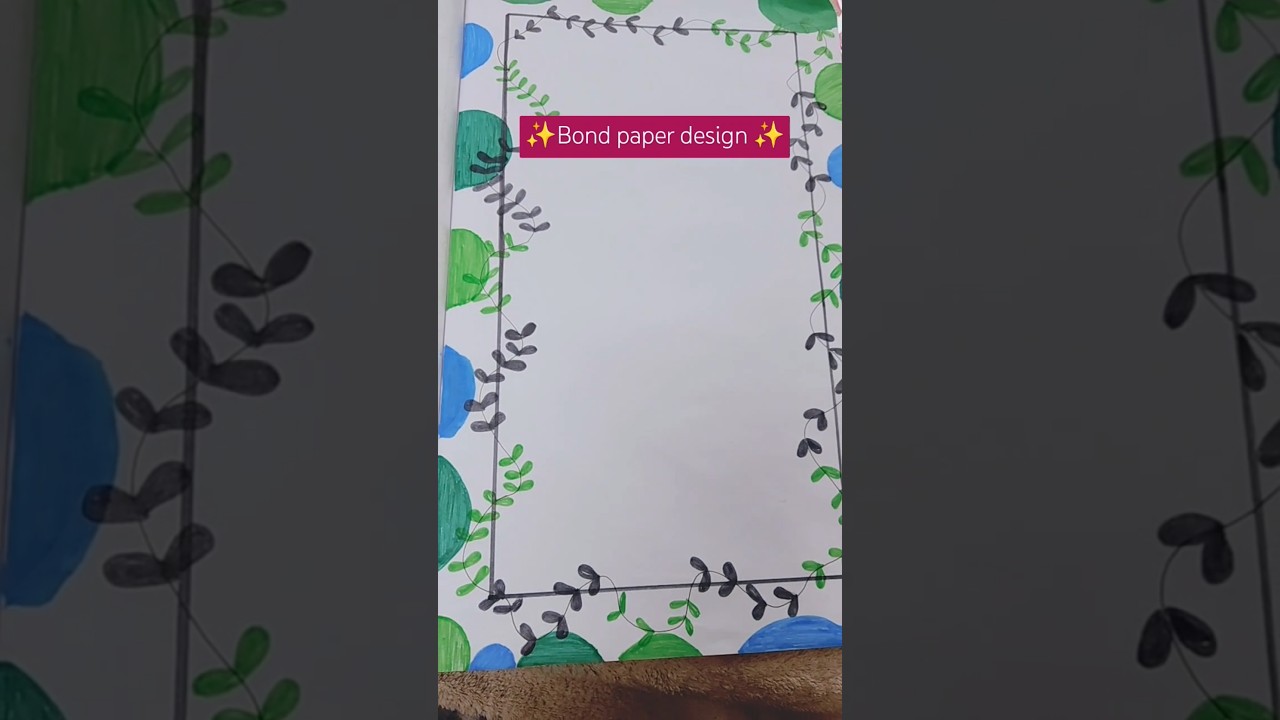 DIY Bond paper design #diyfrontpage#frontpageborderdesign#diyfrontpage# ...