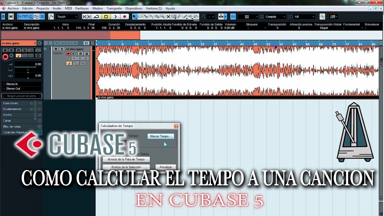 Como Calcular el tempo en Cubase 5 - YouTube