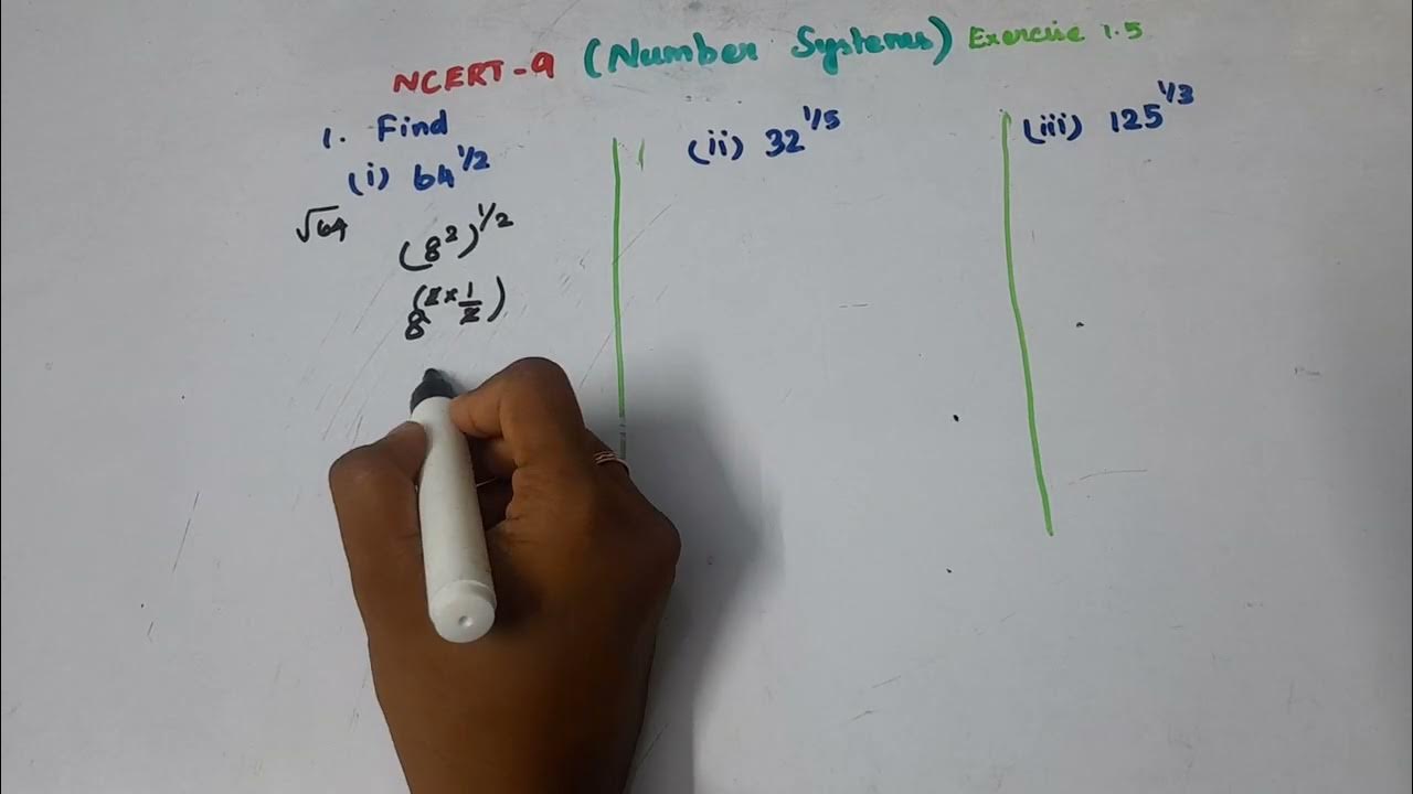 NCERT-9 (UNIT-1 NUMBER SYSTEMS) EXERCISE 1.5 Q:1(i, ii & iii) - YouTube