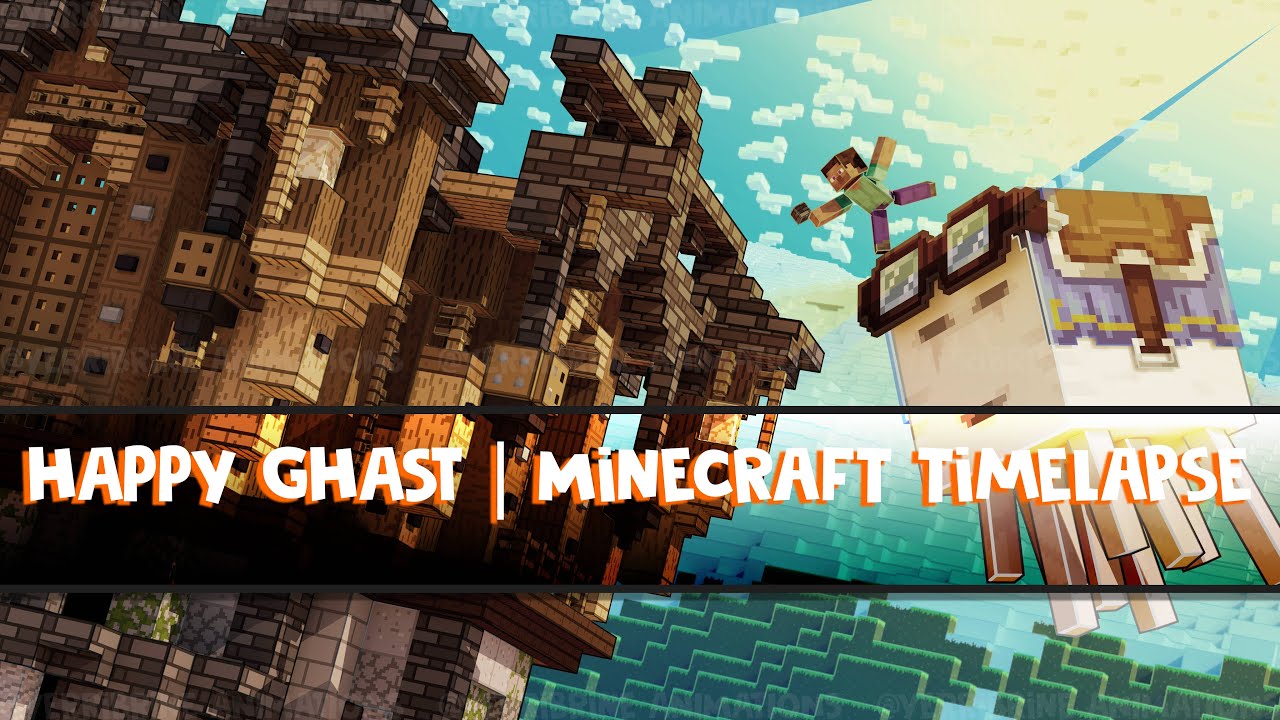 Construyendo con el Happy Ghast | Minecraft speedart - render ...