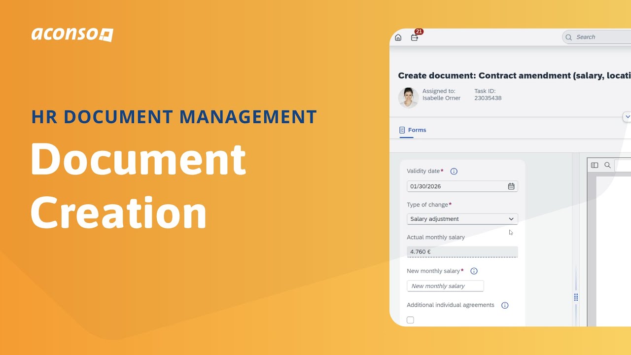 Accelerate Your HR Processes | aconso Document Creation - YouTube