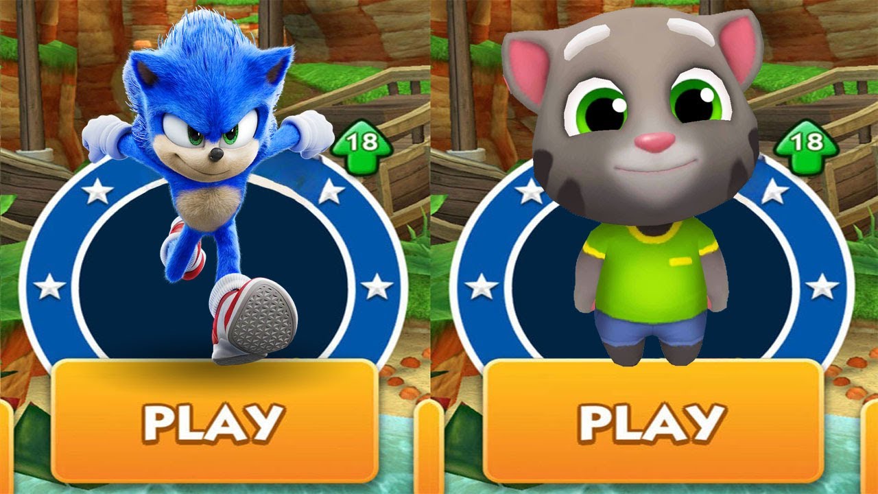 Movie Sonic vs Talking Tom Gold Run - Talking Ben vs All Bosses Zazz ...