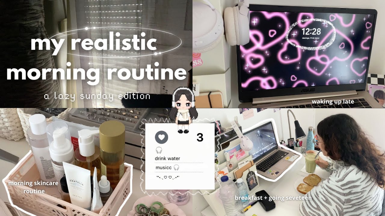 my REALISTIC morning routine | a lazy sunday edition ☀️🎧♡‧₊˚ - YouTube