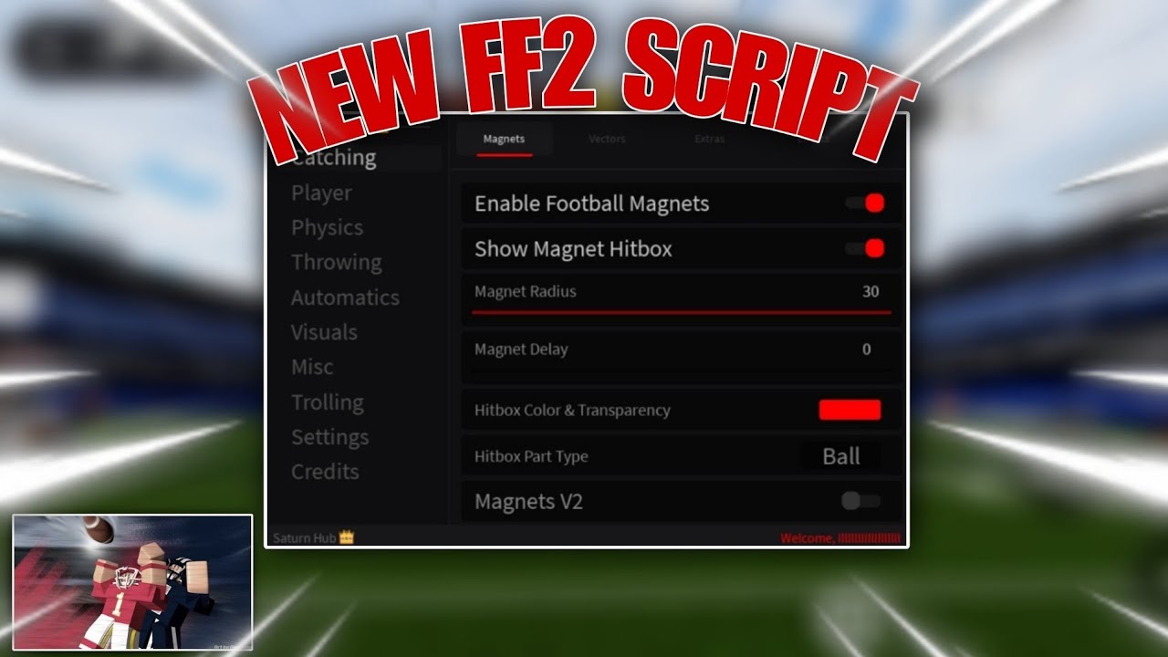 Football Fusion 2 Script GUI / HACK ( Magnet, QB Aimbot, Speed ...