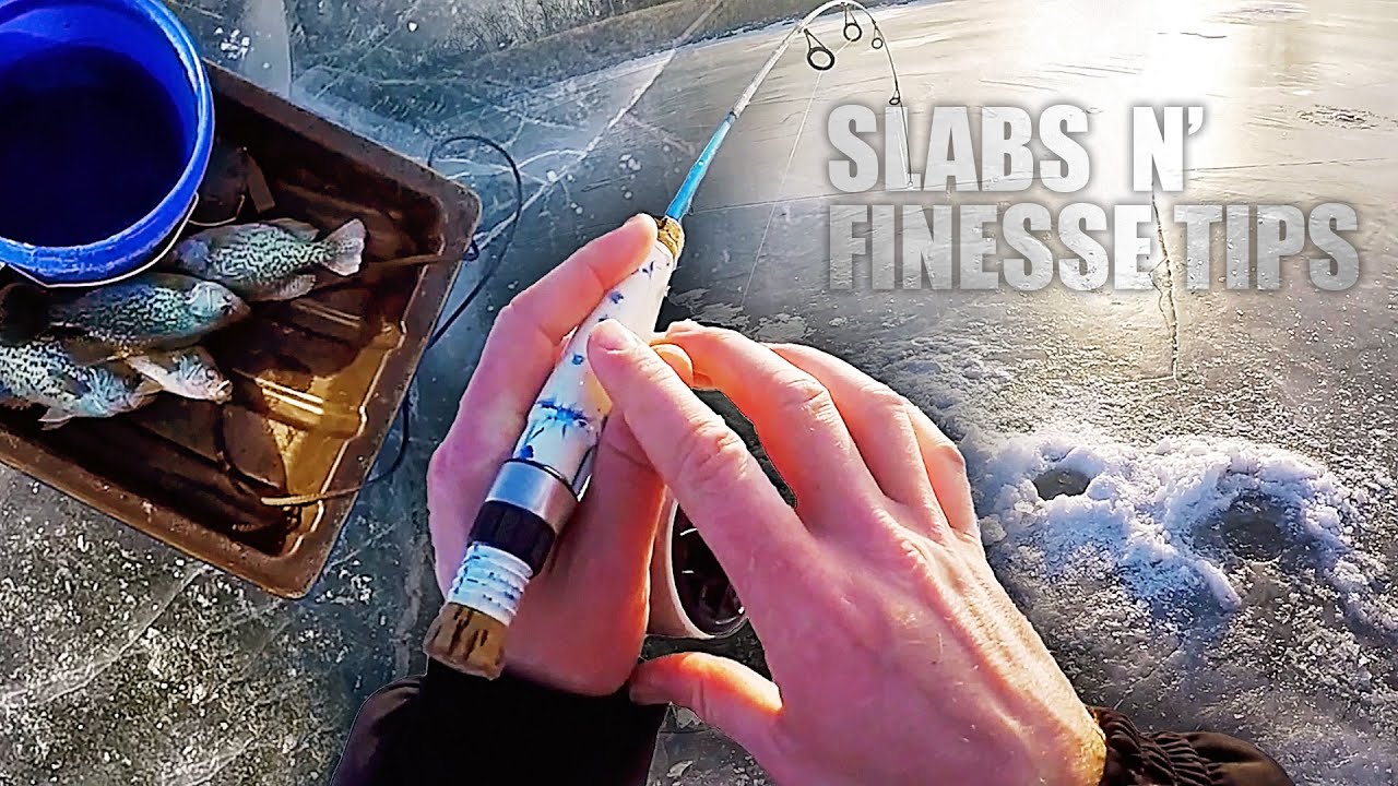Iowa Ice Fishing SLAB Crappie (Finesse Crappie Fishing Tips) - YouTube