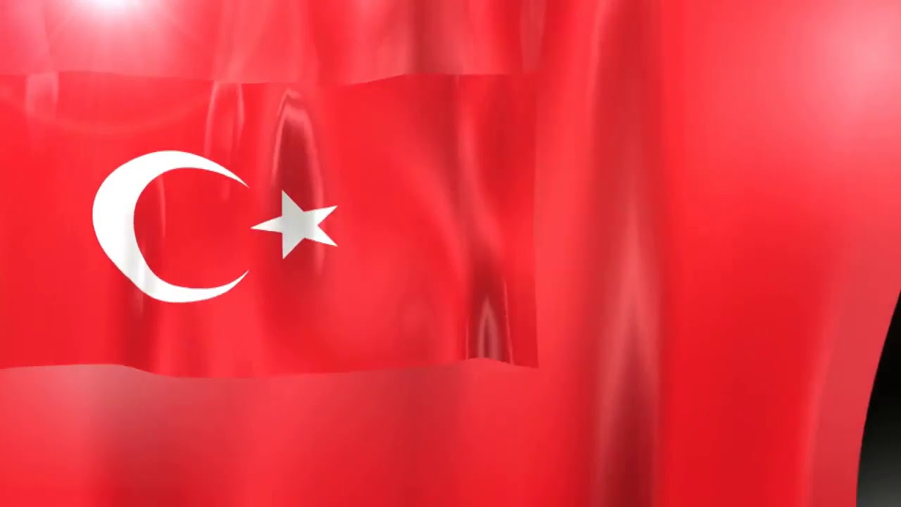 09 animated flag Turkey FREE Chroma Green Screen News Virtual Set ...