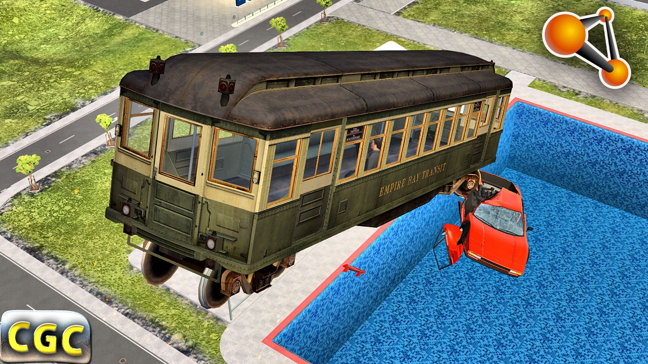 Subway Train Pool Diving Explosions BeamNG drive #3 - YouTube