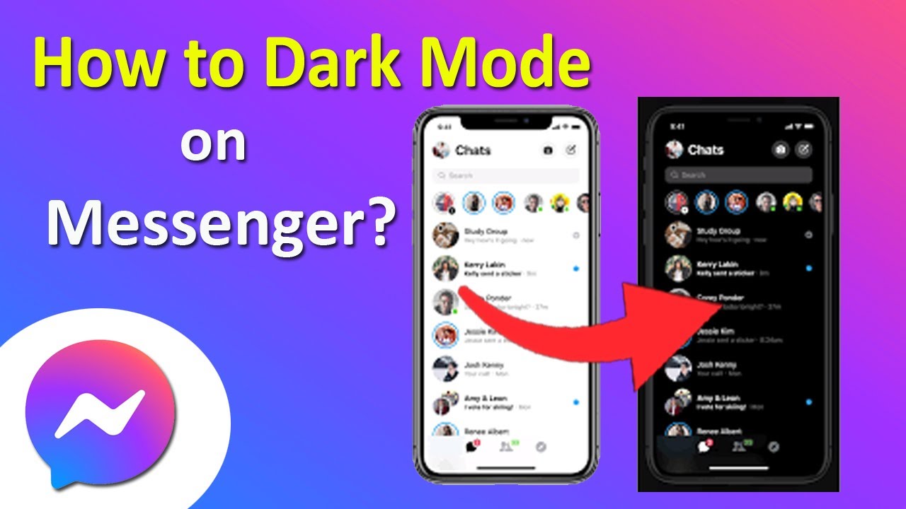 How to Dark Mode on Messenger | Messenger Dark Mode | How to Turn On ...