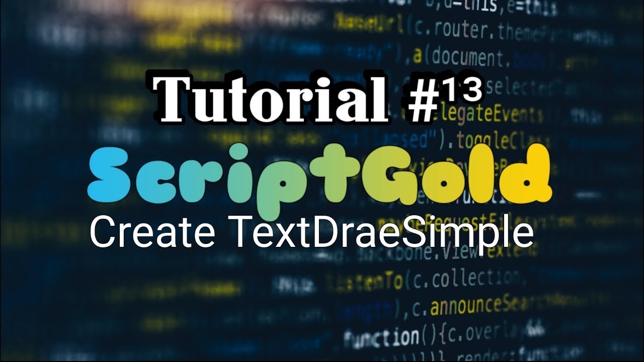 #13 Creare TextDraw Simplu SA-MP - Invatam Script cu Roller - YouTube