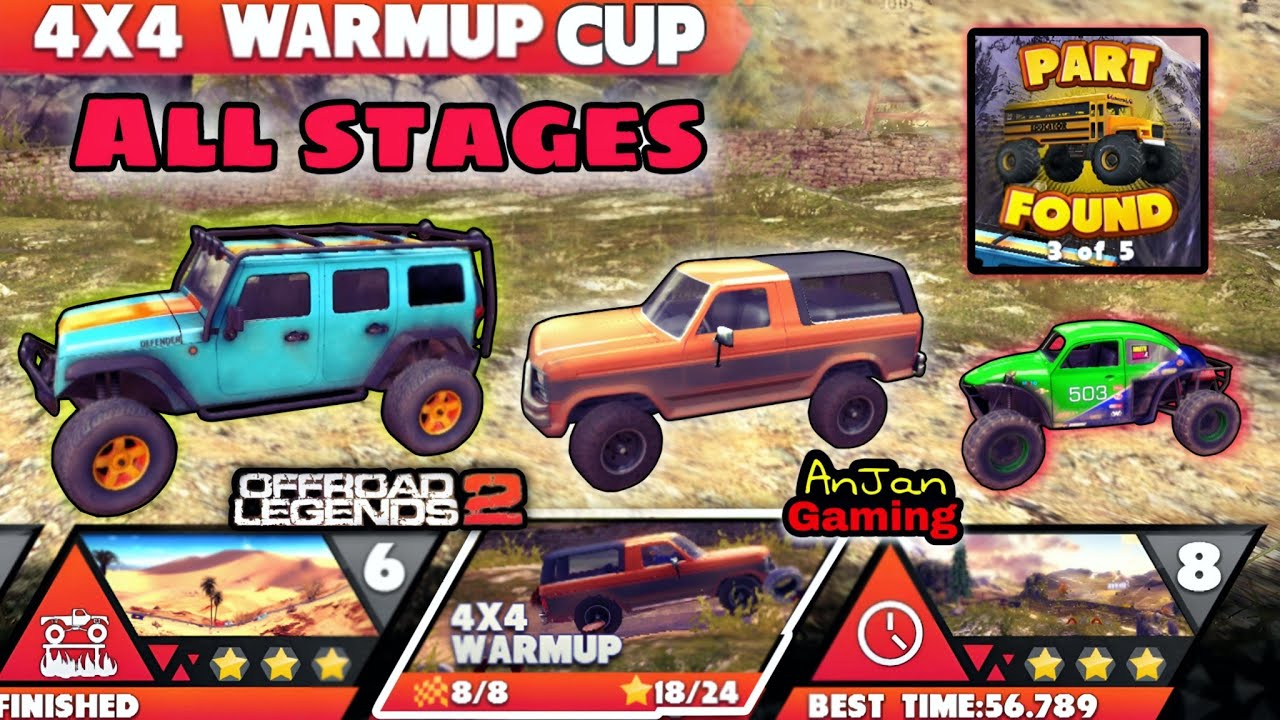 OffRoad Legends 2 4×4 Warmup Cup All stages 1-8 ⭐⭐⭐ || OffRoad Legends ...