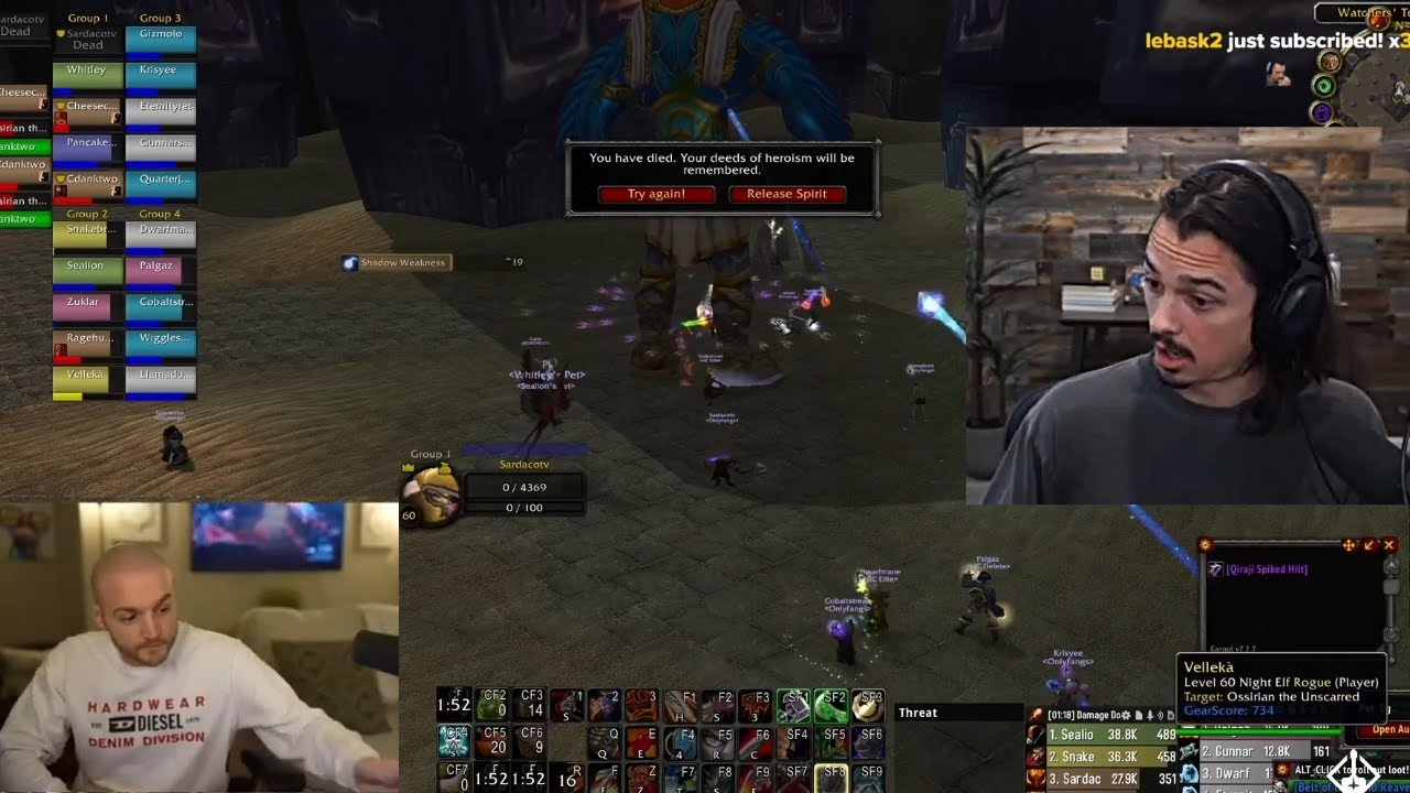 Sardeco DIED after the Onlyfangs Molten Core Raid... - YouTube