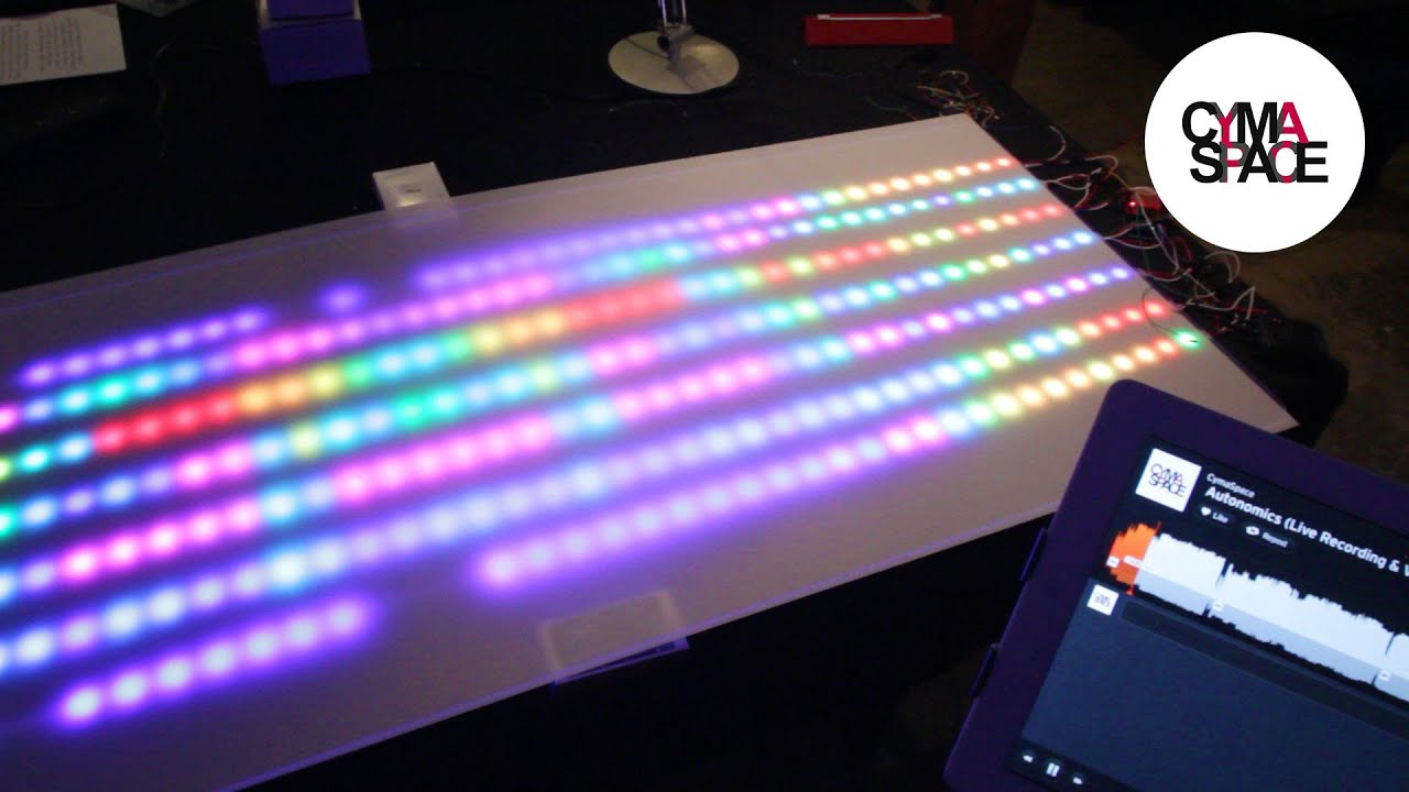 Sound-Reactive Digital RGB LED Grid Lights up to Autonomics - YouTube