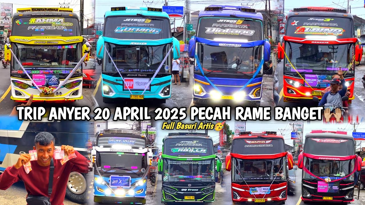 RAME TRIP ANYER 20 APRIL 2025 FULL BASURI🥳 Hunting Bus Trip Anyer 20 ...