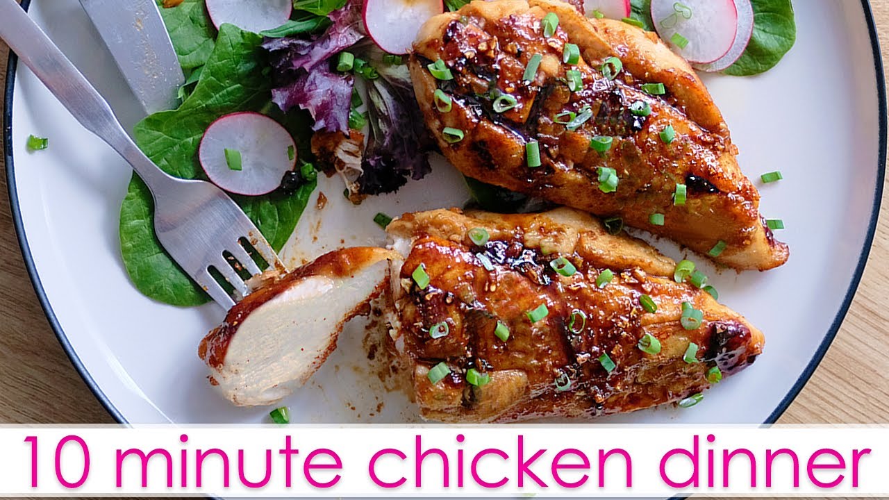 Quick and Easy Chicken Dinner in 10 minutes | Honey Garlic Chicken ...