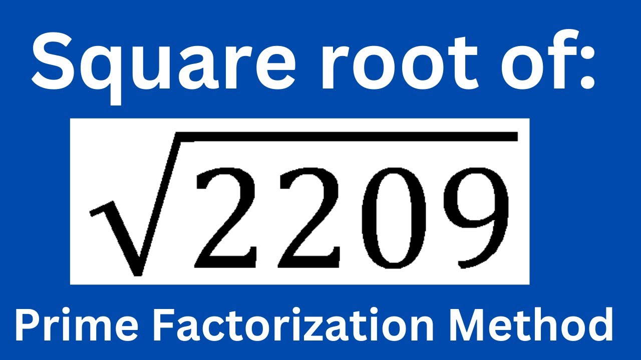 Square Root Of 2209 YouTube Square Root Of 2209 YouTube