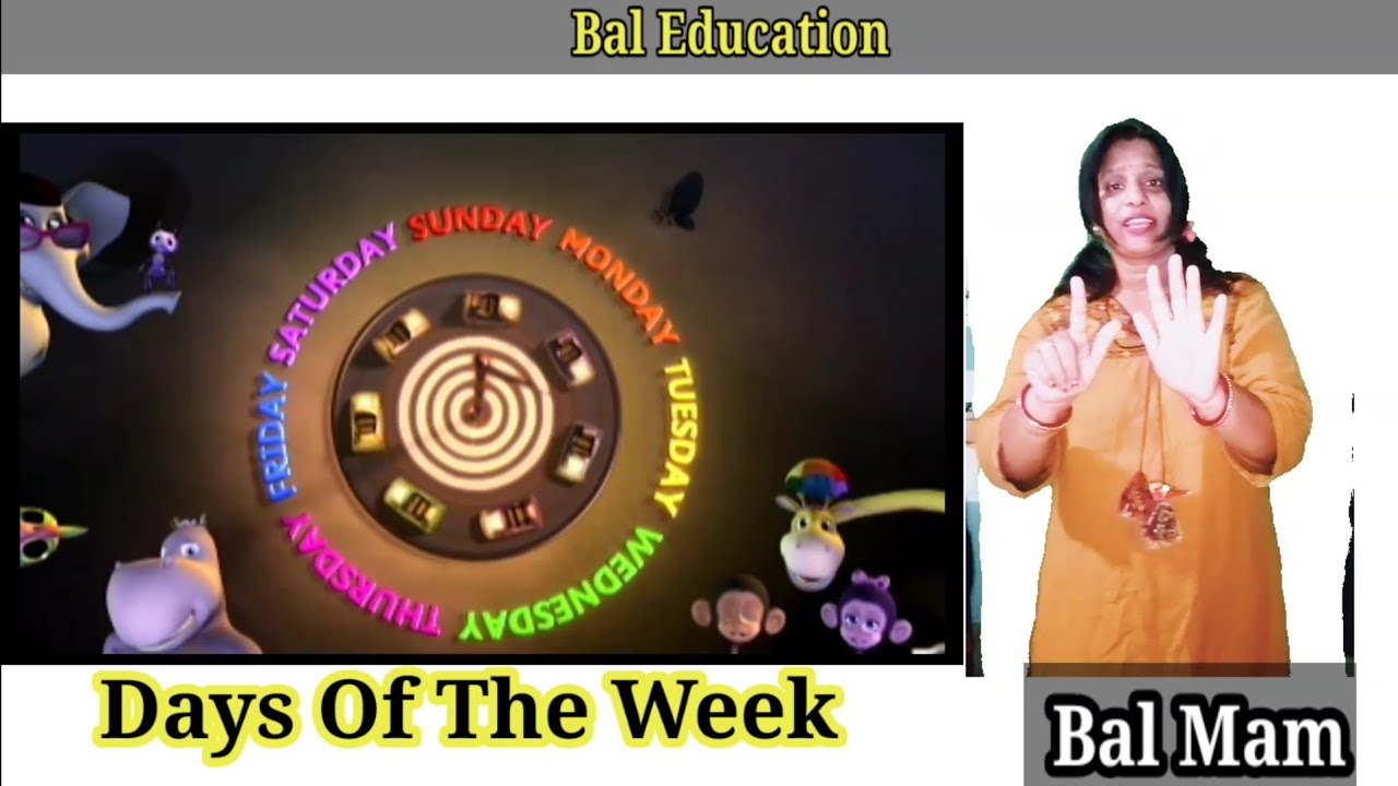 Days Of The Week Full Nursery Rhymes with action For Kids | Best 3D ...