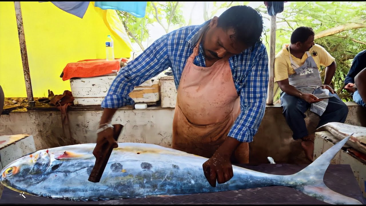 LIVE SILAVATHI FISH CUTTING | Rohu Fish | Indian Fish Market - YouTube