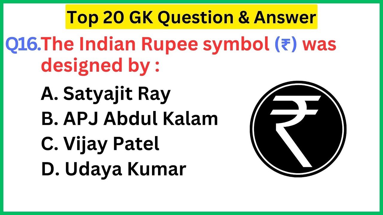 Top 20 GK Question & Answer | GK | Interesting GK Questions and Answers ...