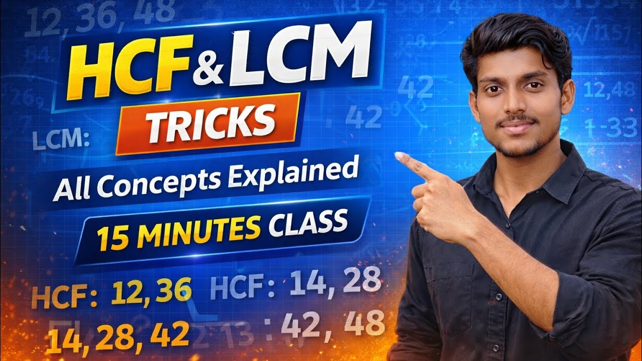 HCF & LCM Tricks | All Concepts Explained in 15 Minutes | Math Fast ...