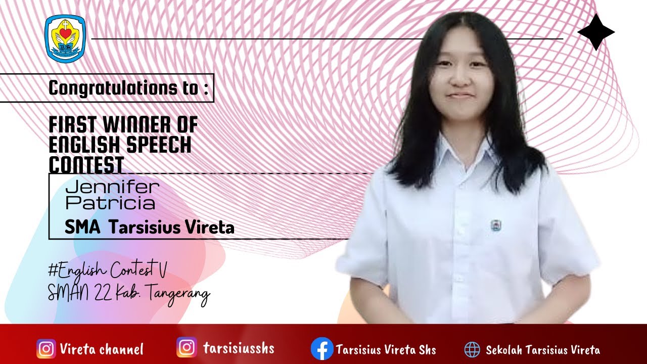 SMA Tarsisius Vireta _ First Winner of English Speech Contest 2022 ...