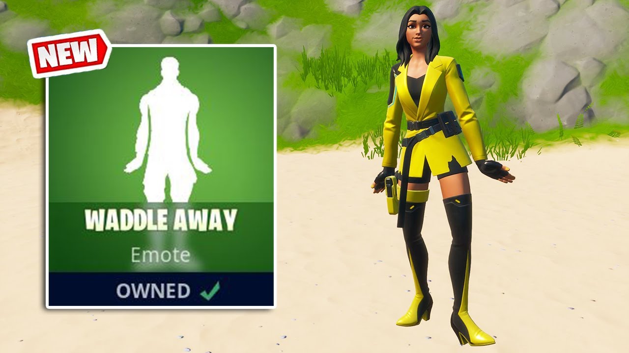 NEW WADDLE AWAY Emote Gameplay in Fortnite! - YouTube