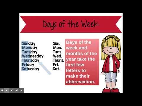 Abbreviations--Days and Months - YouTube