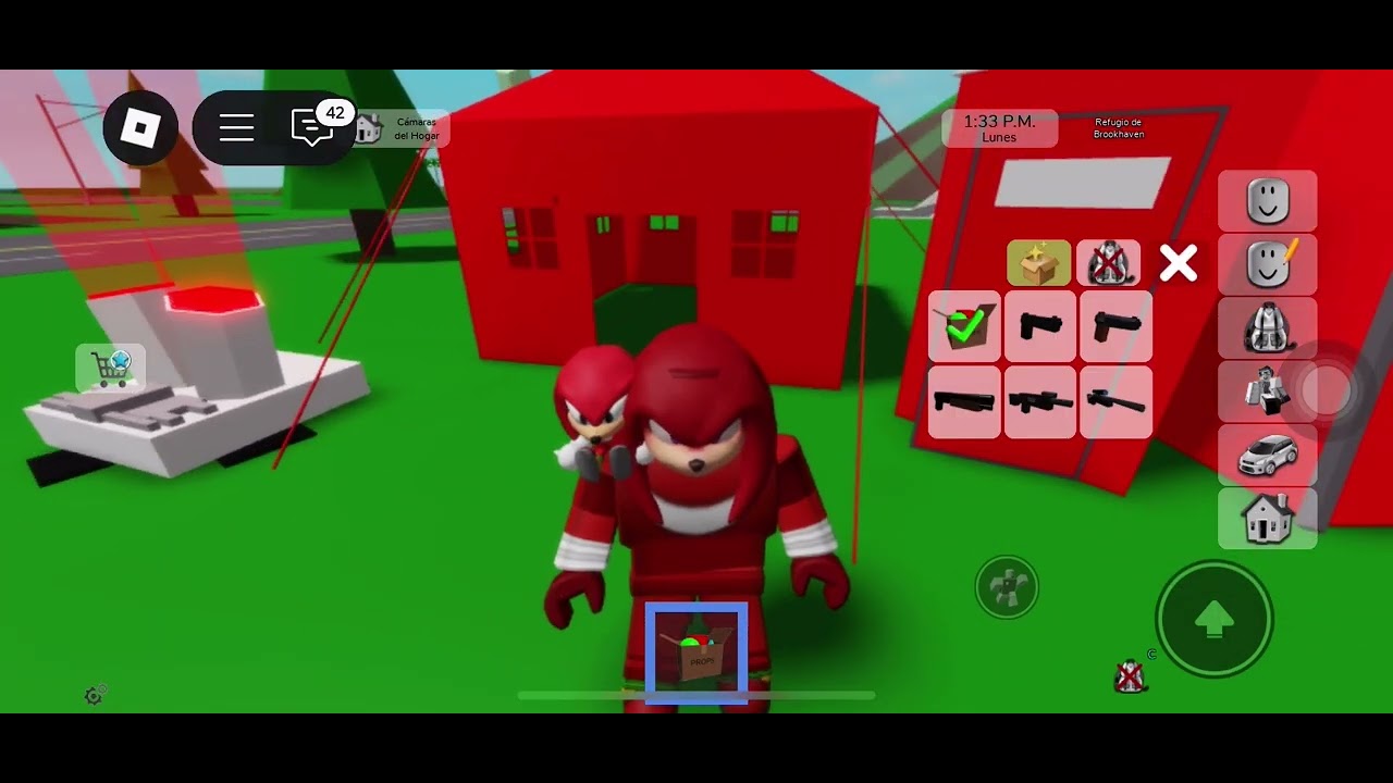24 Horas de un color el color es Rojo Dizfrazado de Knuckles en Roblox ...