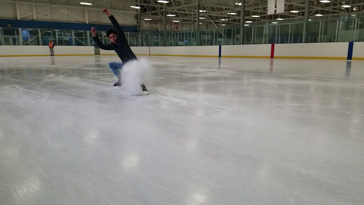 After a couple months(ice skating spray brake) - YouTube