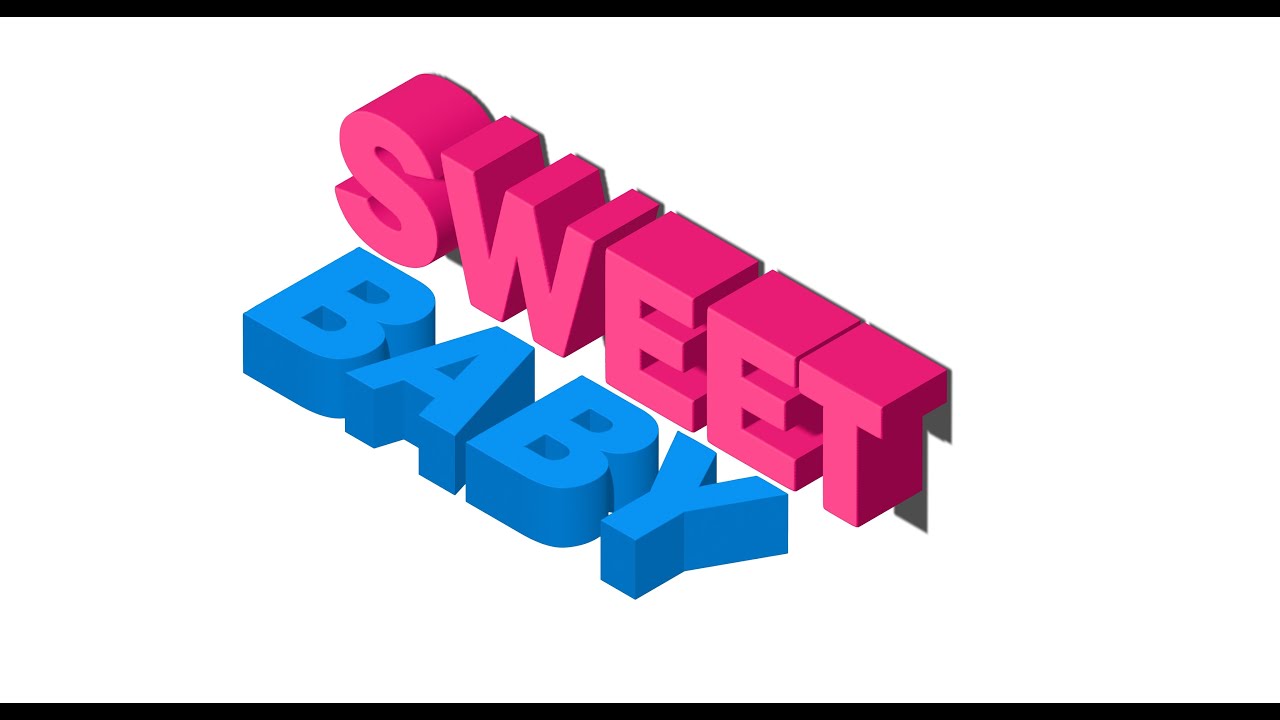 How to create 3D text logo in Adobe Illustrator CC #logo #3D #how # ...