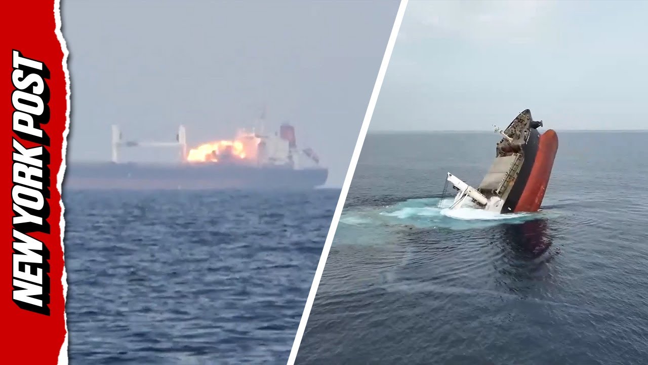 DEADLY Houthi attack on cargo ship in the Red Sea - YouTube
