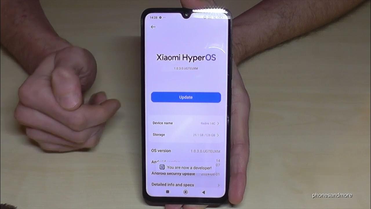 Redmi 14C: How to enable the Developer Options? for USB Debugging etc. - YouTube
