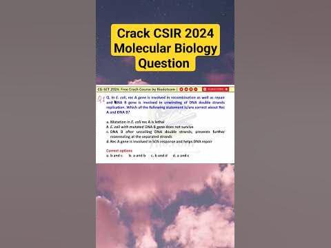 Molecular Biology Question Solving Trick | Crack CSIR 2024 || Biodotcom || #Shorts - YouTube
