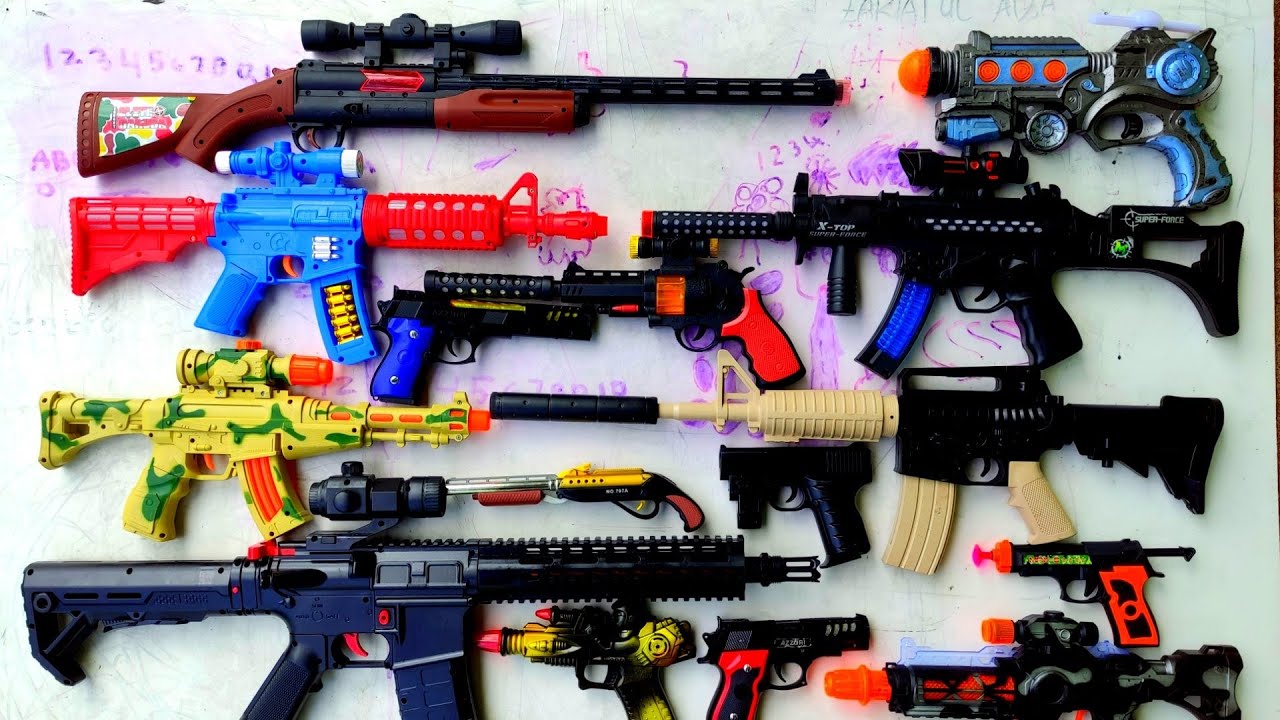 Collect Sniper rifle,M16 gun,Ak47,Space gun,Shotgun,fn pistol,Sniper ...
