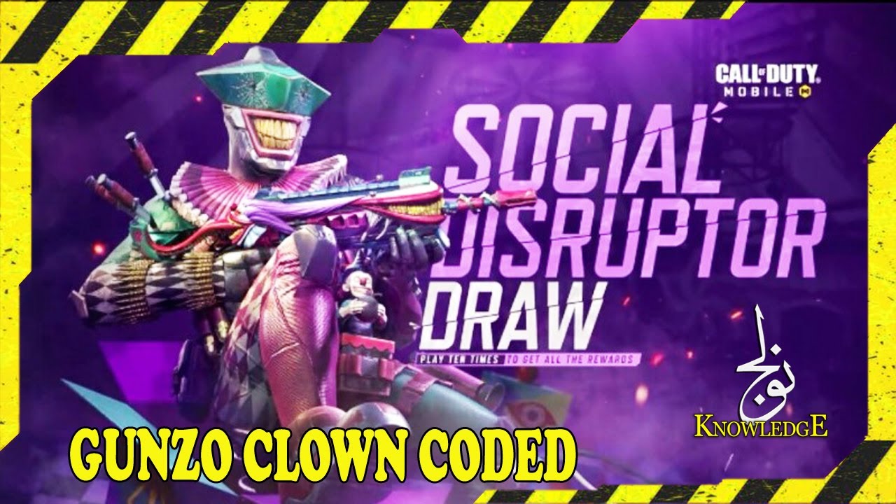 New Icr 1 Forced Laughter Gunzo Clown Coded Call Of Duty Mobile Battle Royale Youtube