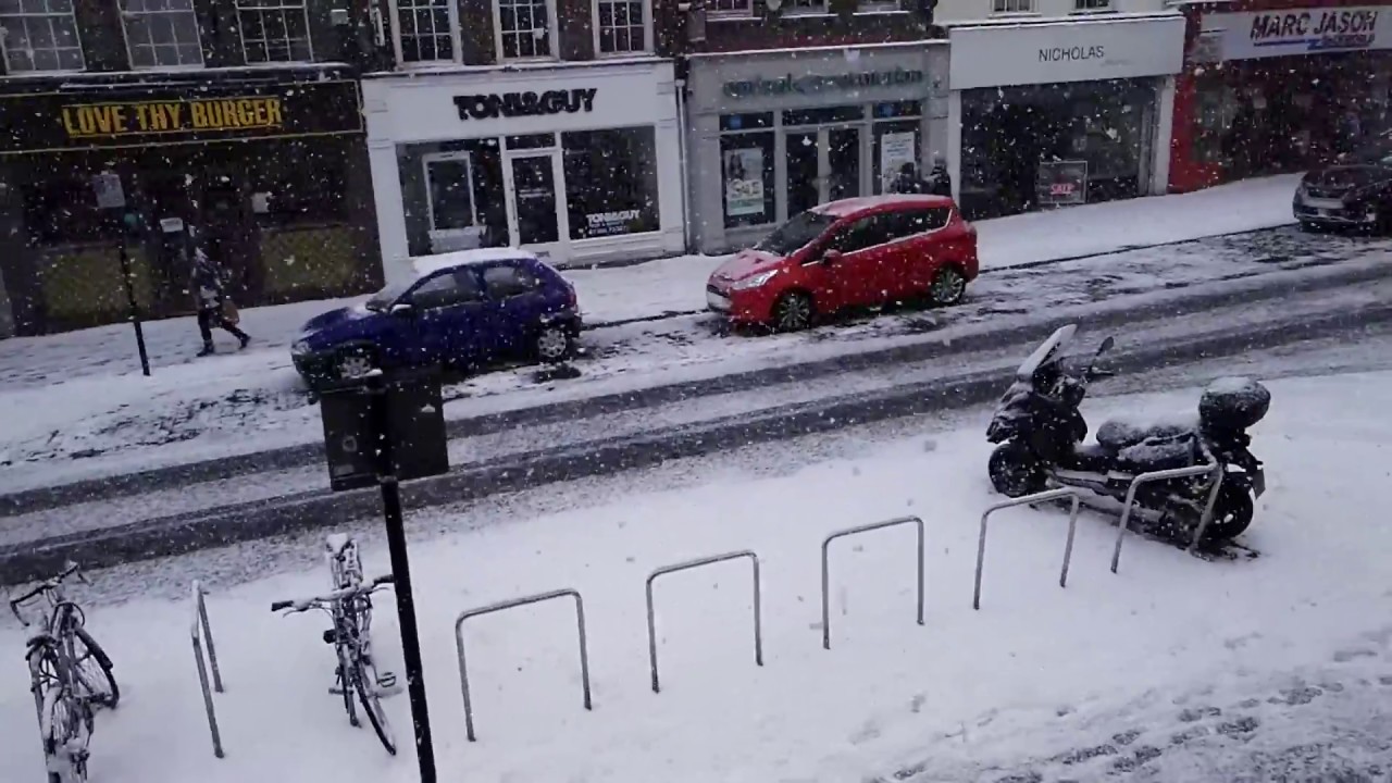 Heavy Snow in London on 27 February 2018 - YouTube