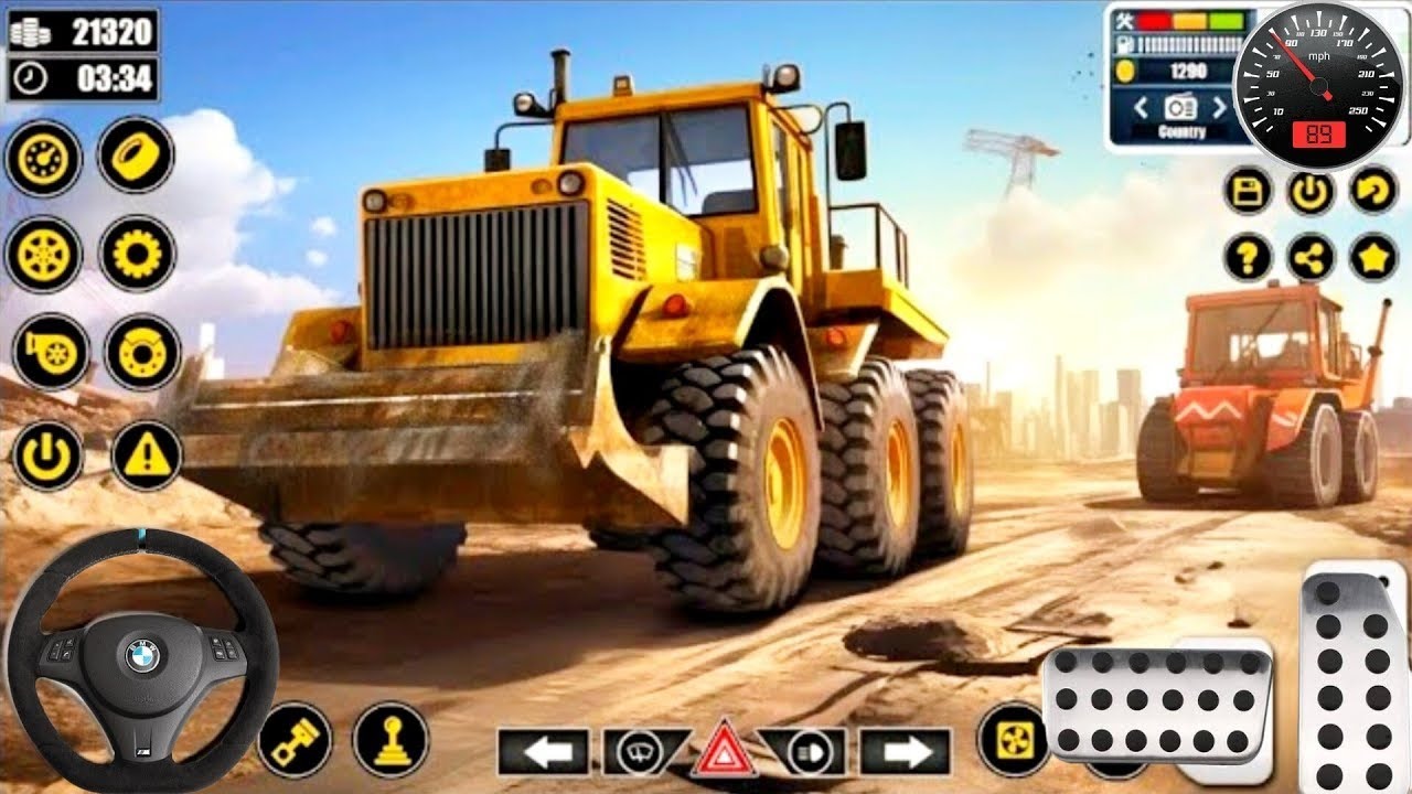 514 auto bulldozer road construction game - construction simulator road ...