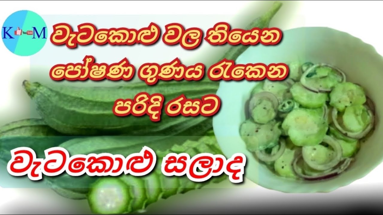 Watakolu salad | Ridge Gourd (Luffa) | Watakolu |වැටකොළුවල පෝෂණ ගුණය ...