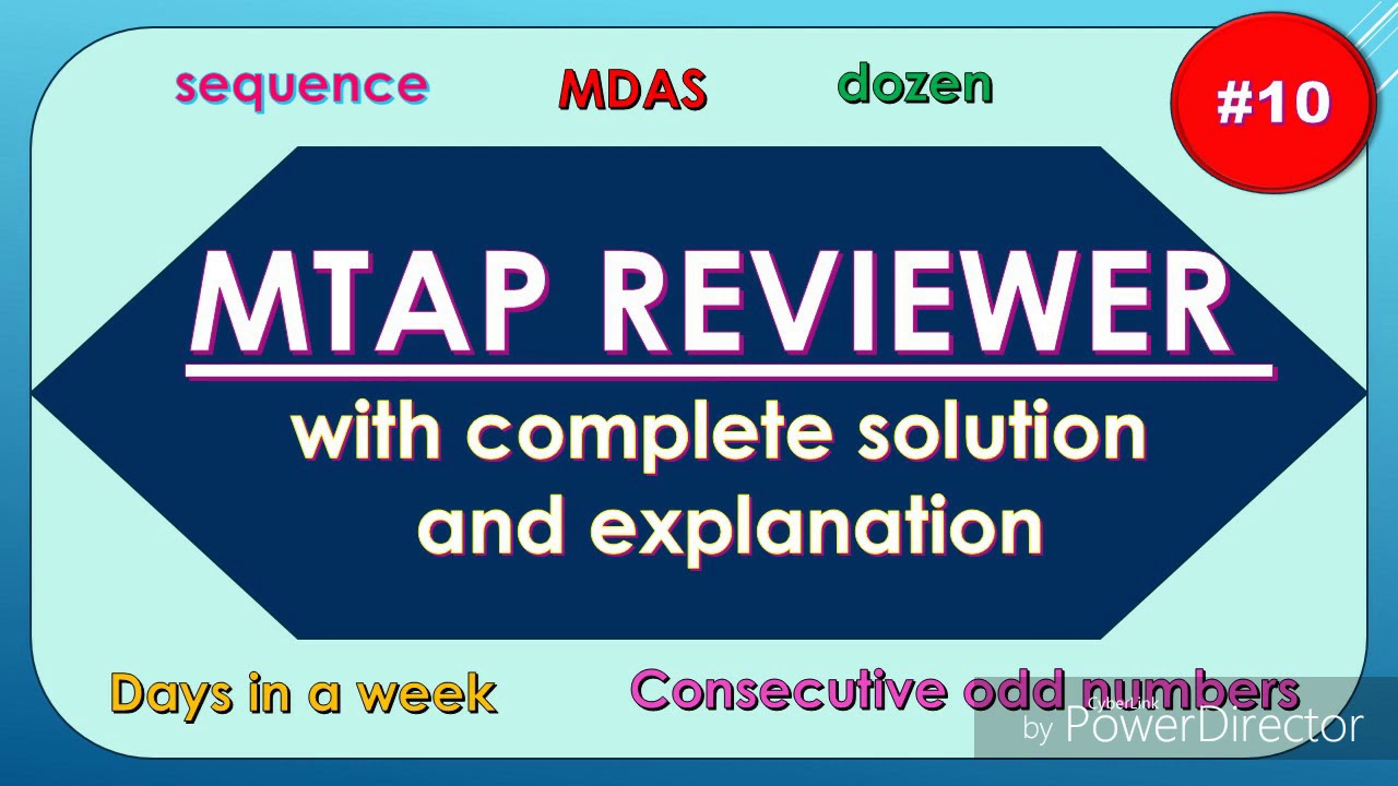 MTAP REVIEWER :#10 | Complete solution and explanation. - YouTube