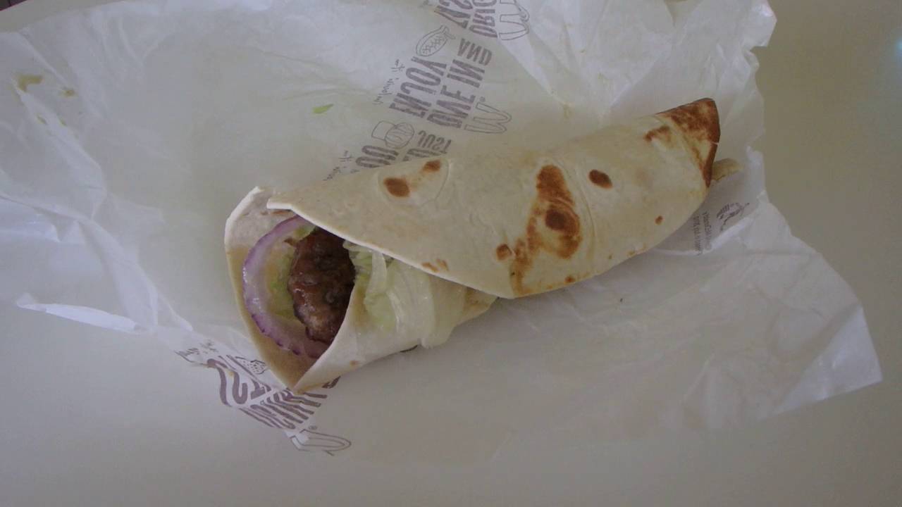 McKebab - McDonalds Exclusive Option for Israel - kebab wrap on flat ...