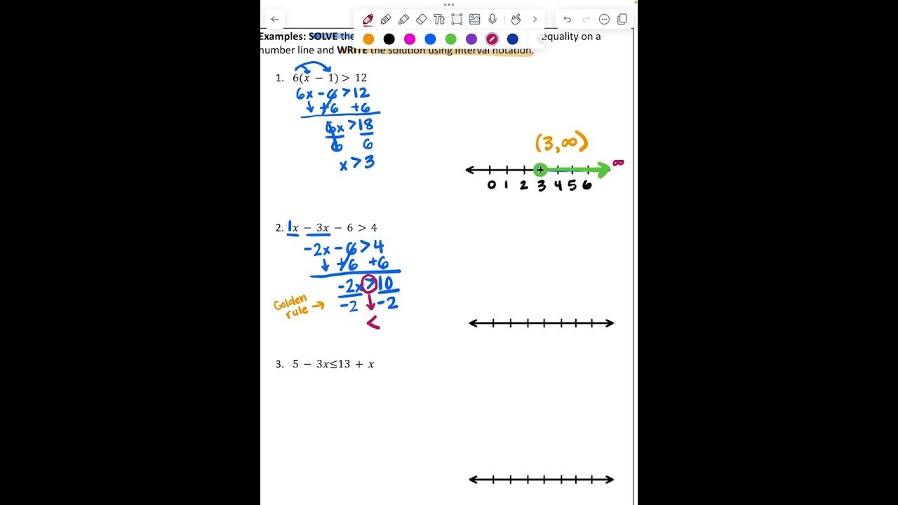 Solving & Graphing One Variable Inequalities - YouTube