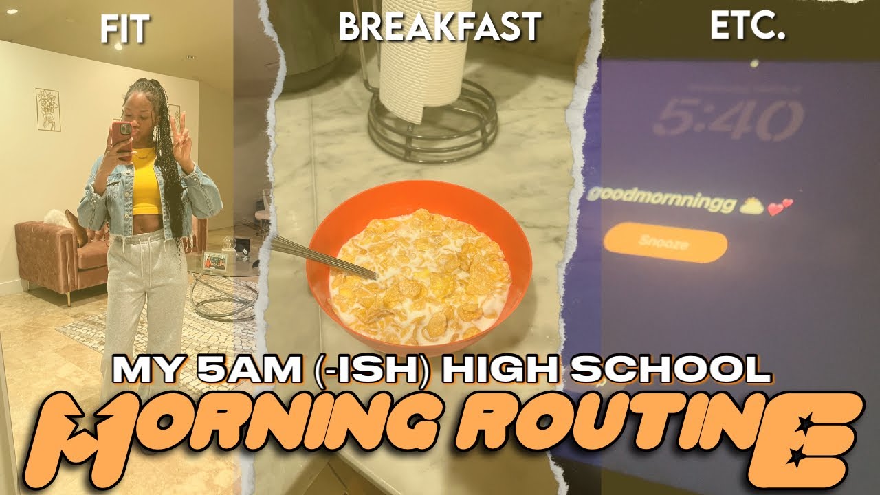 *realistic* 5am(-ish) school morning routine - YouTube