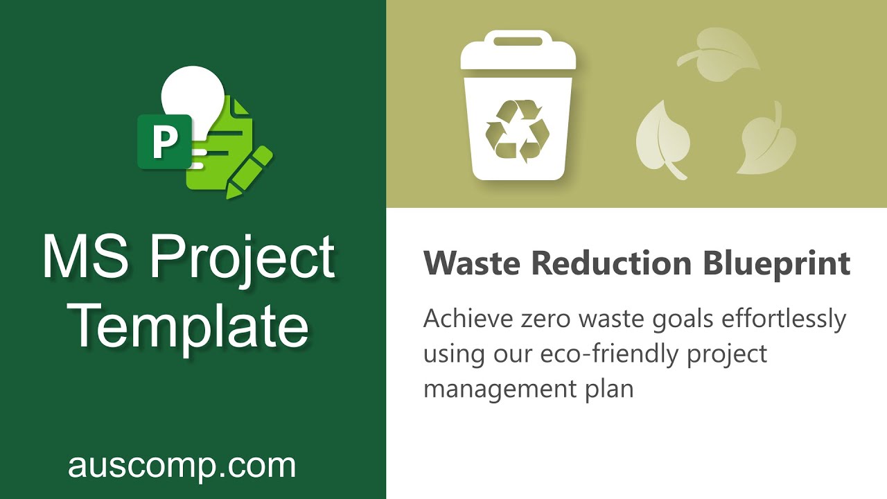 MS Project Templates - Waste Reduction Blueprint - YouTube